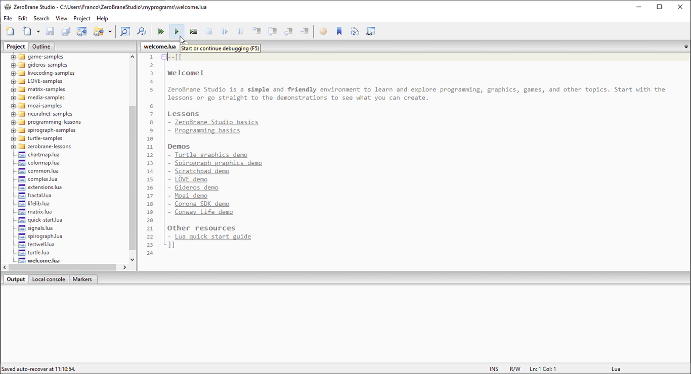 Development Environments Lua Programming Setup · Franco Garcia