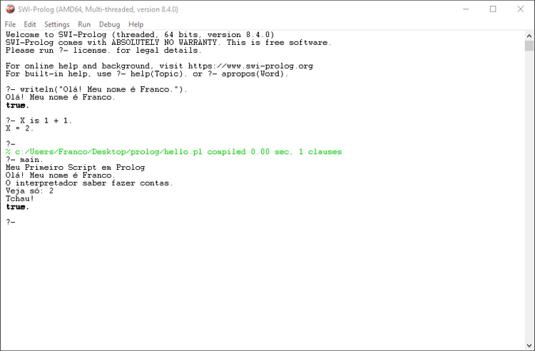 Development Environments: Prolog Programming Setup · Franco Garcia